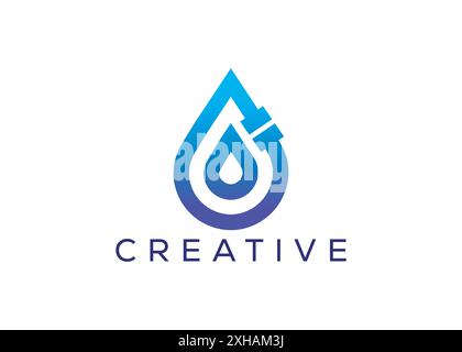 Minimal and professional drop and pipe logo design template Stock ...