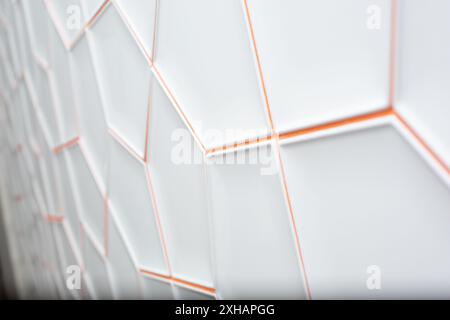 A view of a wall background of pentagon shaped tile Stock Photo - Alamy