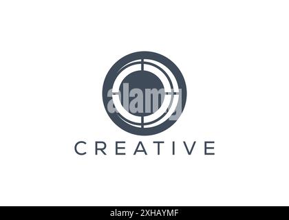Minimal and professional gun shoot target logo design template Stock ...