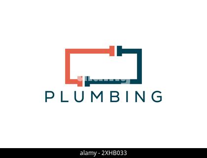 Minimal and professional plumbing pipe logo design template Stock ...