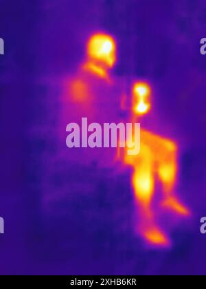human. Image from thermal imager device Stock Photo - Alamy