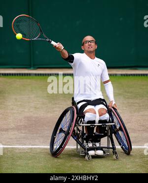 Guy Sasson during the Quad Wheelchair Doubles Final against Donald ...