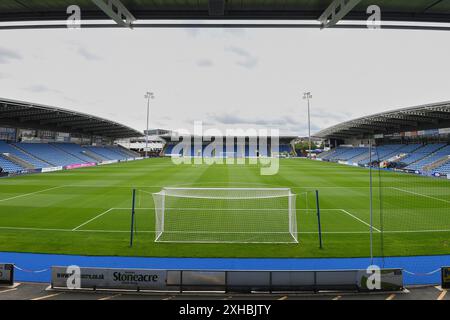 General view inside the SMH Group Stadium, home to Chesterfield ahead ...