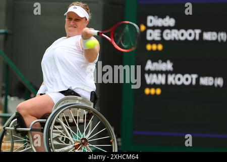 Aniek van Koot of the Netherlands finished runner-up in the final of ...