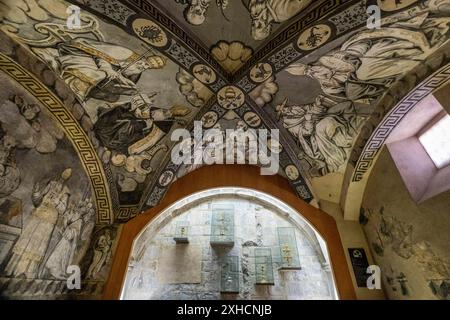 Secretum, decorated in the 16th century with grisaille paintings ...