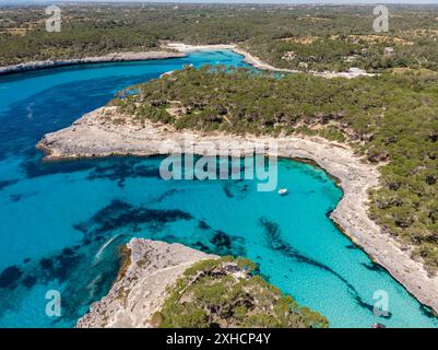 Calo des Borgit, Santanyi, Parc Natural de Mondragó, Mallorca, Balearic ...