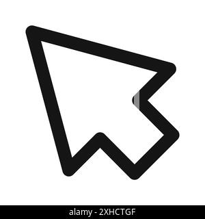 Cursor icon logo sign vector outline in black and white color Stock Vector Image & Art - Alamy