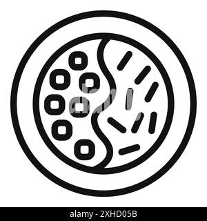 Kare raisu icon Vector symbol or sign set collection in black and white outline Stock Vector ...