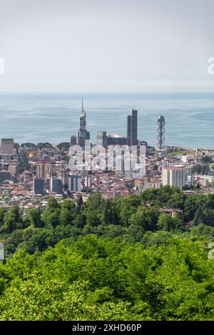 View of Batumi city from Argo Cable Car Top Station, Georgia Stock ...