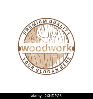 Wood Logo, Wood Grain Layers Vector, Carpentry Industry Design Simple ...