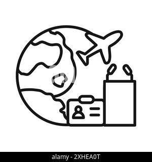 MICE tourism icon Vector symbol or sign set collection in black and ...
