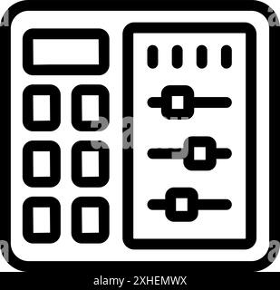 Icon of a mixing board representing audio engineering and sound ...