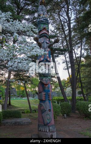 The Victoria - Morioka Friendship Pole in the grounds of Morioka Castle ...