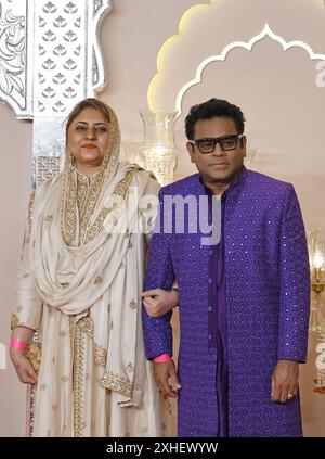 Famous Indian composer A. R. Rahman with singer Blaaze at a concert ...