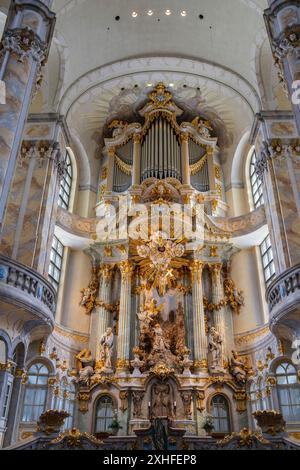 Inside the Frauenkirche (Church of Our Lady), a Lutheran church in ...