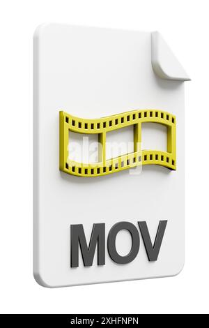 Threedimensional file type icon for the video filetype AVI isolated on ...