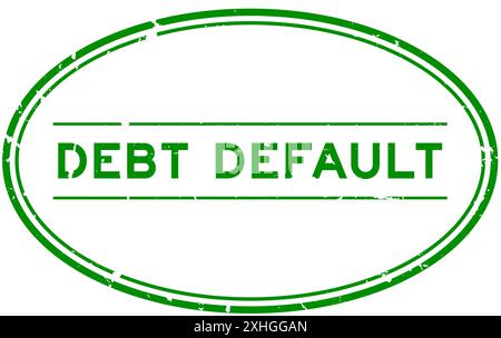 Grunge green default risk word rubber seal stamp on white background ...