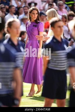 The Princess of Wales with AELTC chair Debbie Jevans as she arrives to ...