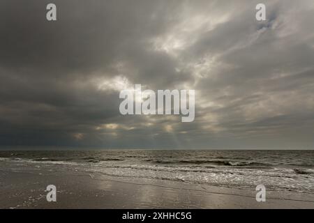 Bad weather entering from west - the North Sea onto the Danish island ...