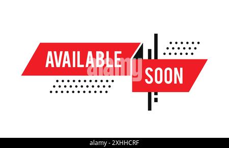 Available soon template modern design isolated on white. Abstract ...