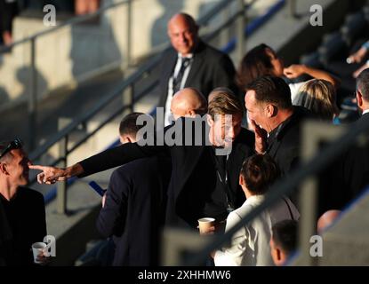 Peter Crouch and David Seaman in the stands ahead of the UEFA Euro 2024 ...