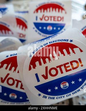 Still Life of Voting Proof Stickers, 2024, NYC, USA Stock Photo - Alamy