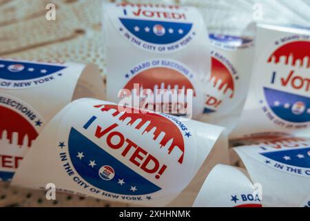 Still Life of Voting Proof Stickers, 2024, NYC, USA Stock Photo - Alamy