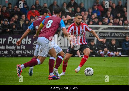 Sunderland AFC's Adil Aouchiche in action against South Shields FC ...