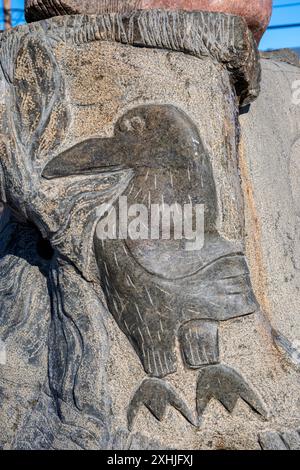 Raven sculpture at the stone sculpture park by the Four Corners in ...