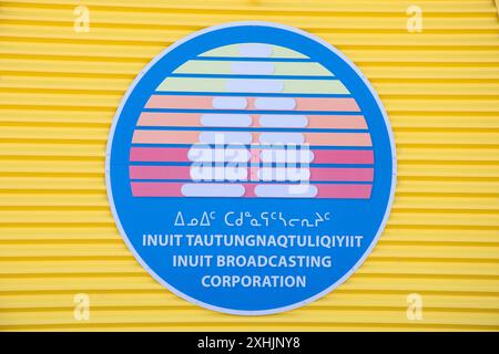 Inuit Broadcasting Corp sign in English, Inuktitut and Inuinnaqtun on ...