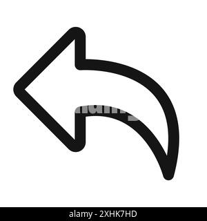 feedback loop line icon, outline symbol, vector illustration, concept ...