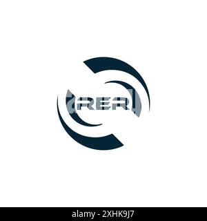 RER logo. R E R design. White RER letter. RER, R E R letter logo design ...