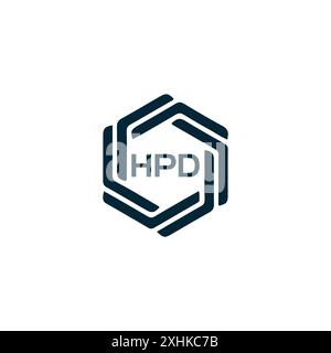 HPD logo. H P D design. White HPD letter. HPD, H P D letter logo design ...