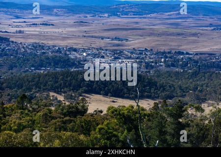 A view of Cooma the Gateway to the Snowy from Mt Gladstone Nature ...