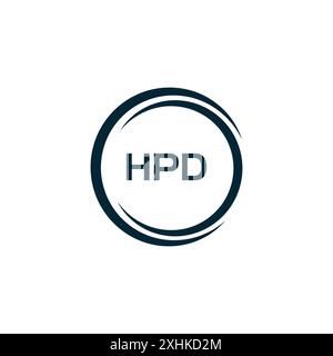 HPD logo. H P D design. White HPD letter. HPD, H P D letter logo design ...