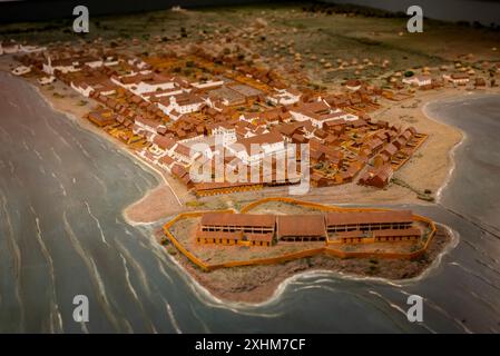 Detail of model of Panamá Viejo prior to 1671, Museum of Old Panama ...