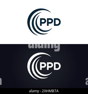 PPD logo. P P D design. White PPD letter. PPD, P P D letter logo design ...