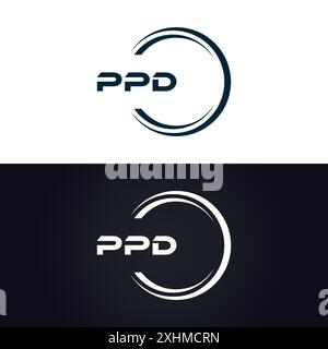 PPD logo. P P D design. White PPD letter. PPD, P P D letter logo design ...