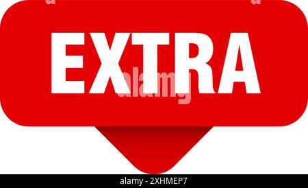 extra sticker. extra sign on transparent background. rectangular button ...