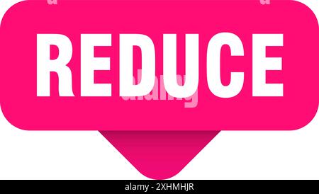 reduce sticker. reduce sign on transparent background. rectangular ...