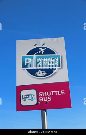 Shuttle Bus sign for Cruise Terminal at Visby, Gotland, Sweden, Europe ...