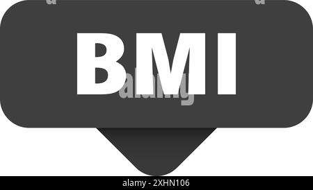 bmi sticker. bmi sign on transparent background. rectangular button ...