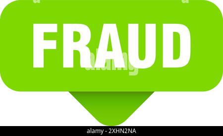 fraud sticker. fraud sign on transparent background. rectangular button ...