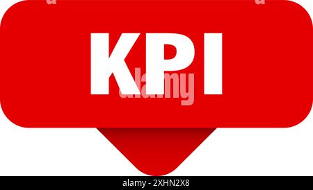 kpi sticker. kpi sign on transparent background. rectangular button ...