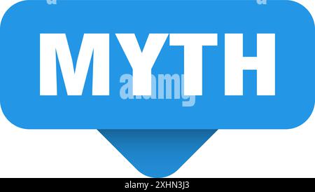 myth sticker. myth sign on transparent background. rectangular button ...