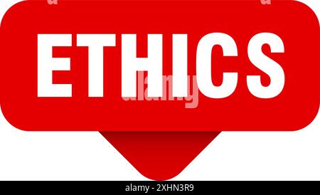 ethics sticker. ethics sign on transparent background. rectangular ...