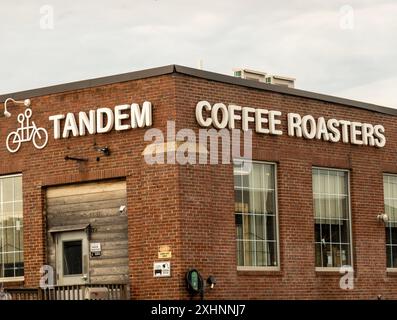 Tandem Coffee roasters cafe in Portland Maine Stock Photo - Alamy