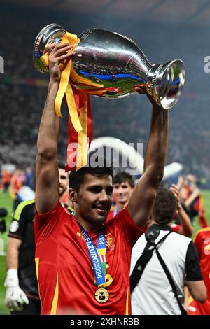 Rodri of Spain celebrates the victory during UEFA Euro 2024 - Spain vs ...