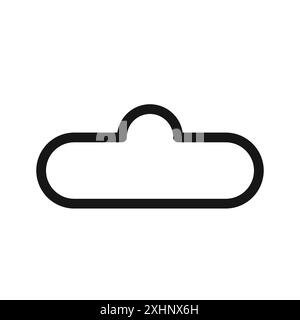 Euro hook icon Black line art vector in black and white outline set ...