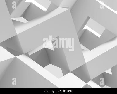 Render of 3D Geometric Abstract Background Stock Photo - Alamy